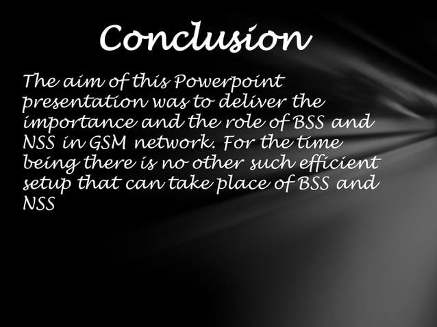 Implementation Of Bss And Nss In Mobile Communication Ppsx
