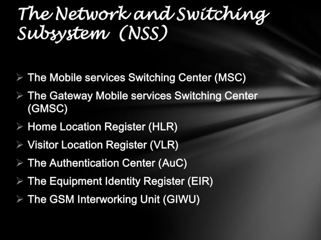 Implementation Of Bss And Nss In Mobile Communication Ppsx