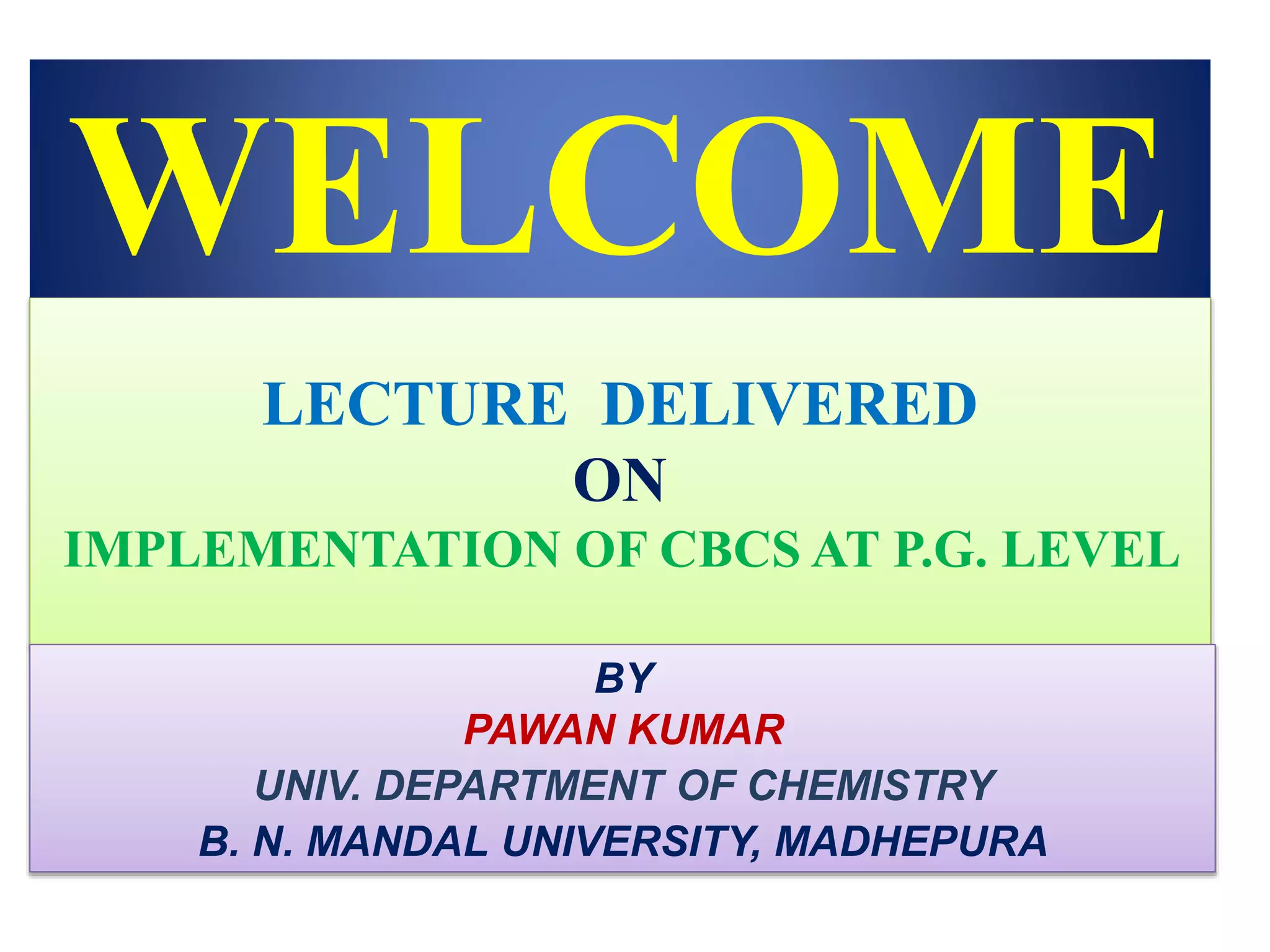 Implementation Of Cbcs At Pg Level Syllabus Pptx