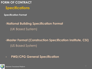 Implementation of construction project with detailed contract documents ...