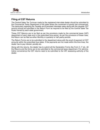 Implementation Of CST - Tally ERP | PDF