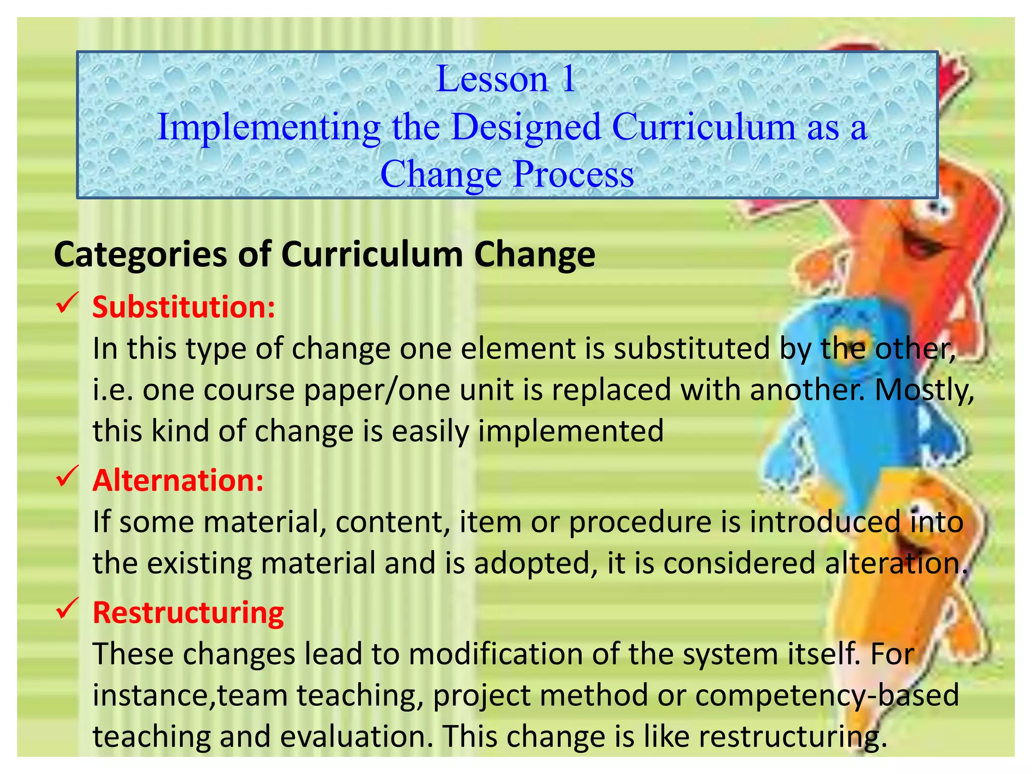 Implementation of curriculum | PPTX