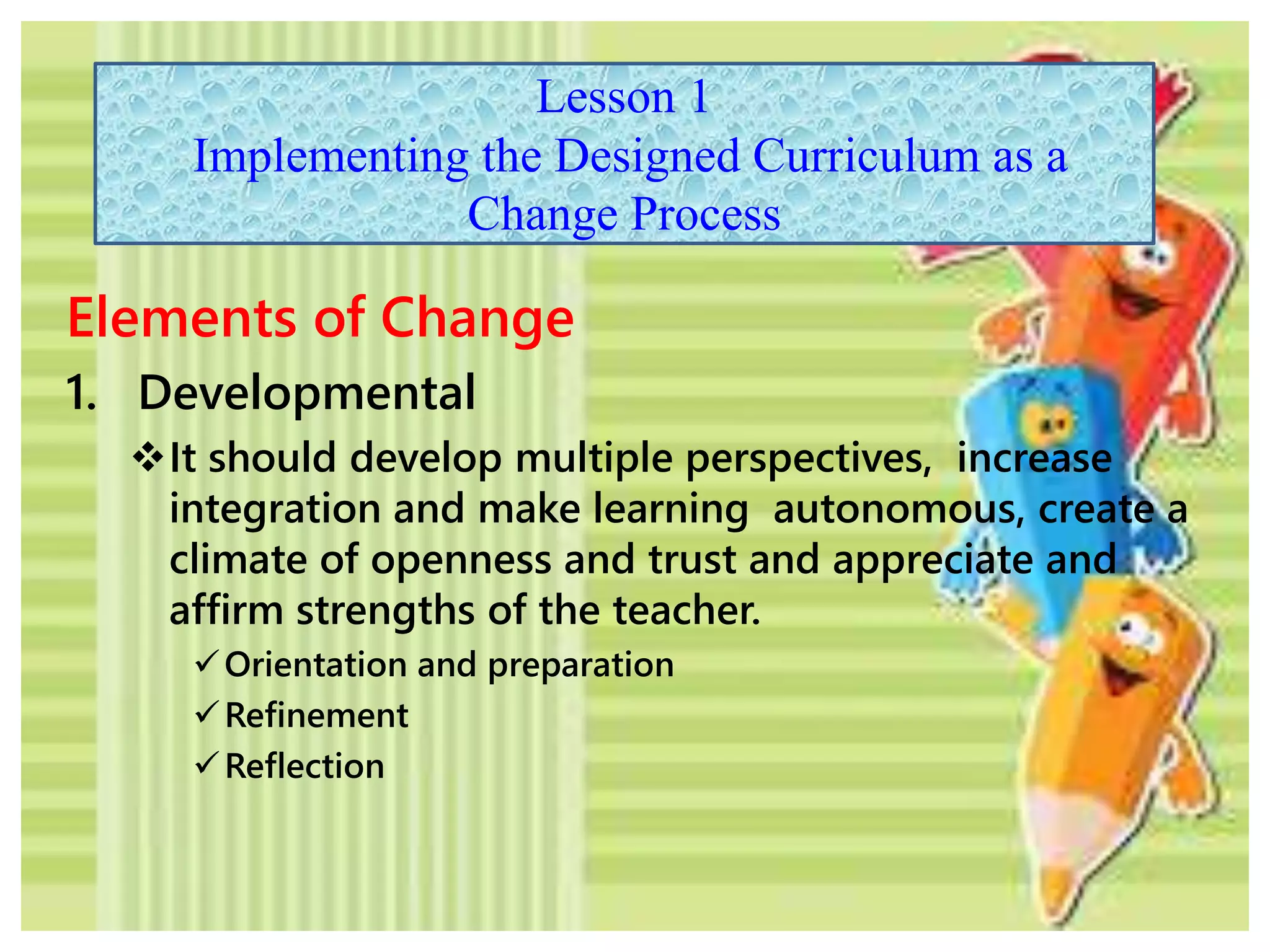 Implementation of curriculum | PPTX