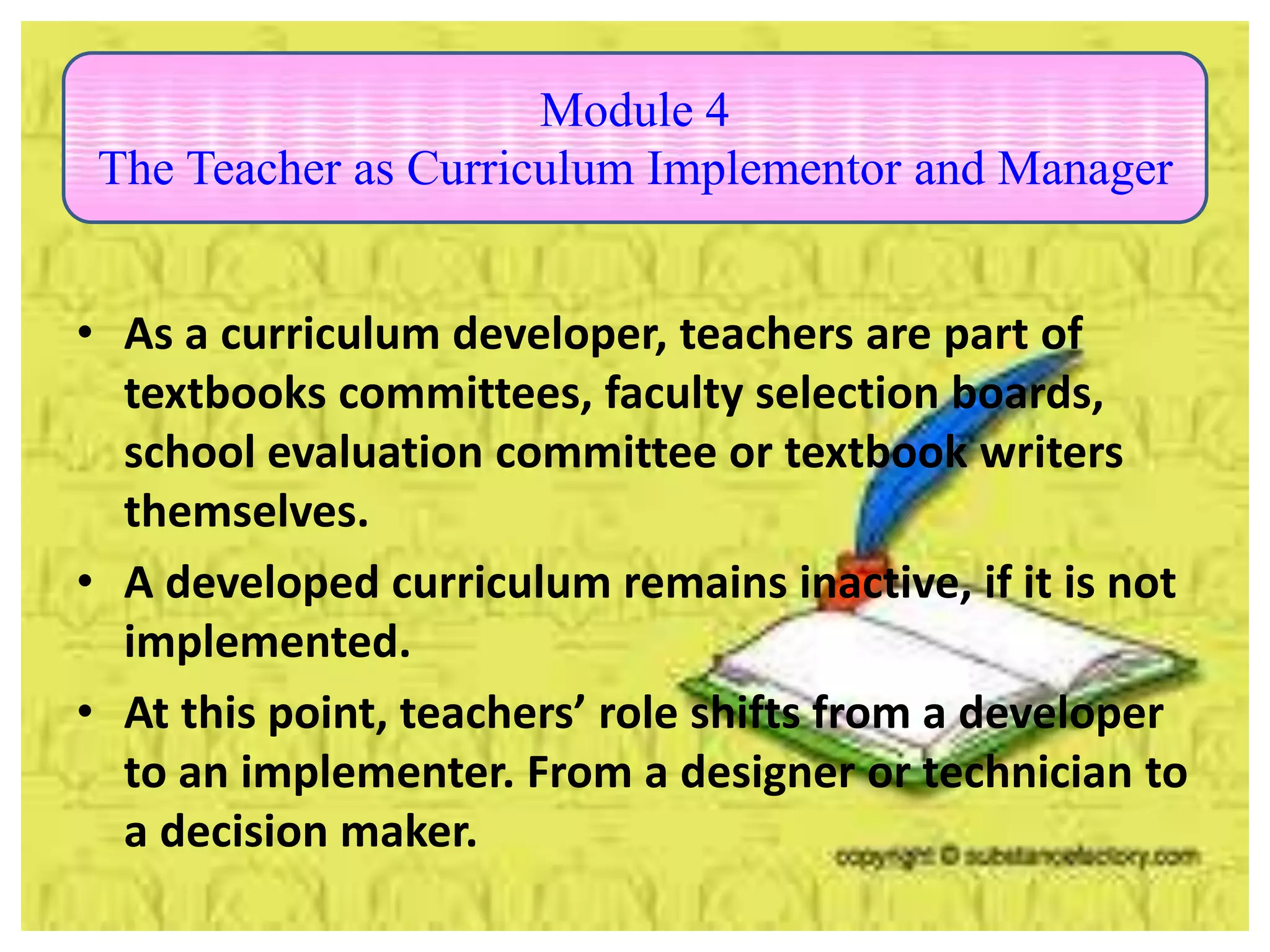 Implementation of curriculum | PPTX