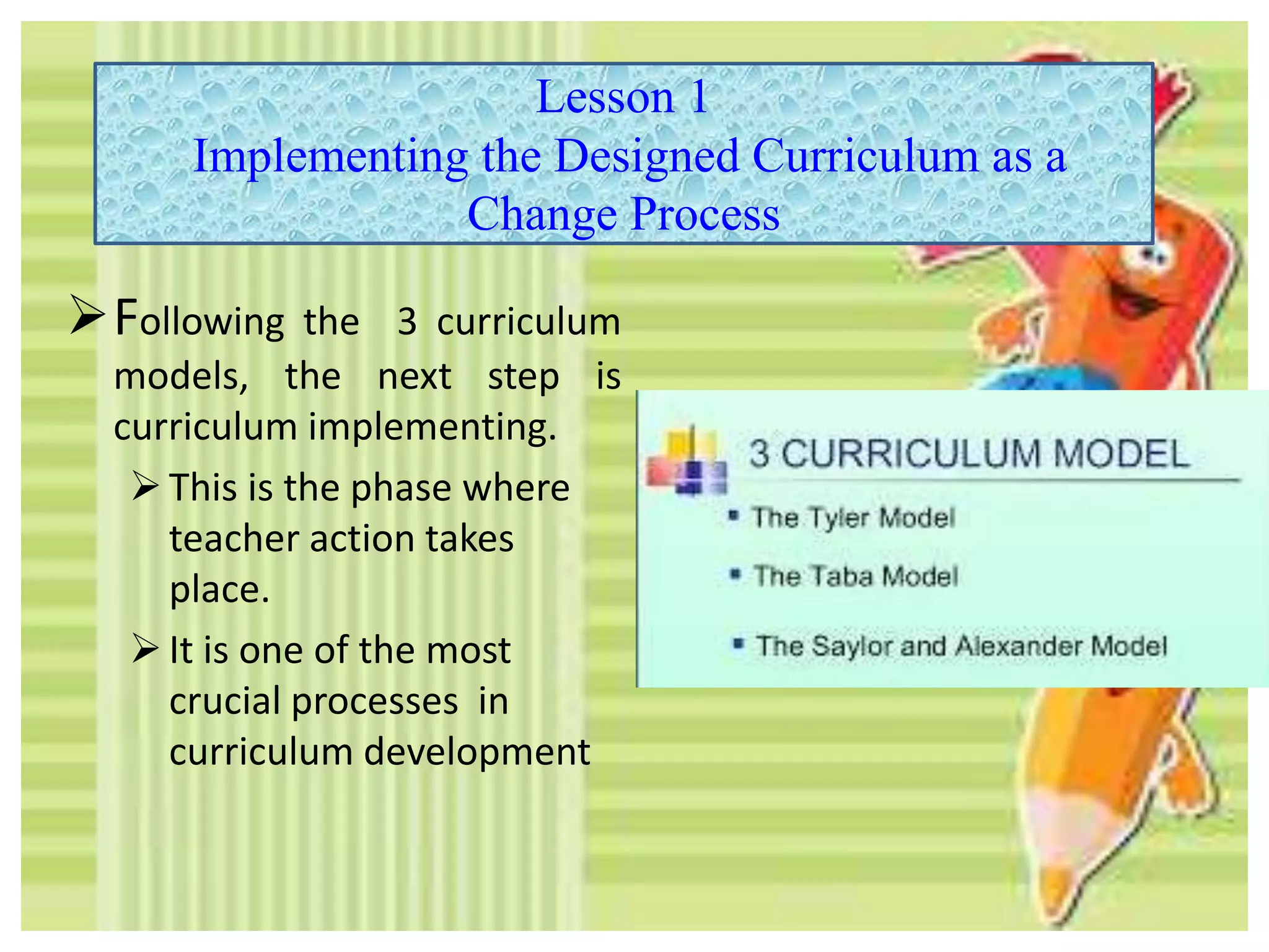 Implementation of curriculum | PPTX
