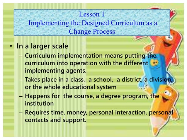 Implementation of curriculum | PPTX