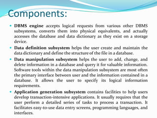 Implementation of dbms | PPTX