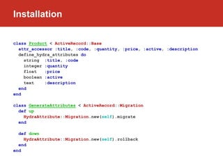 Implementation of EAV pattern for ActiveRecord models | PDF