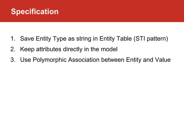 Implementation of EAV pattern for ActiveRecord models | PPT