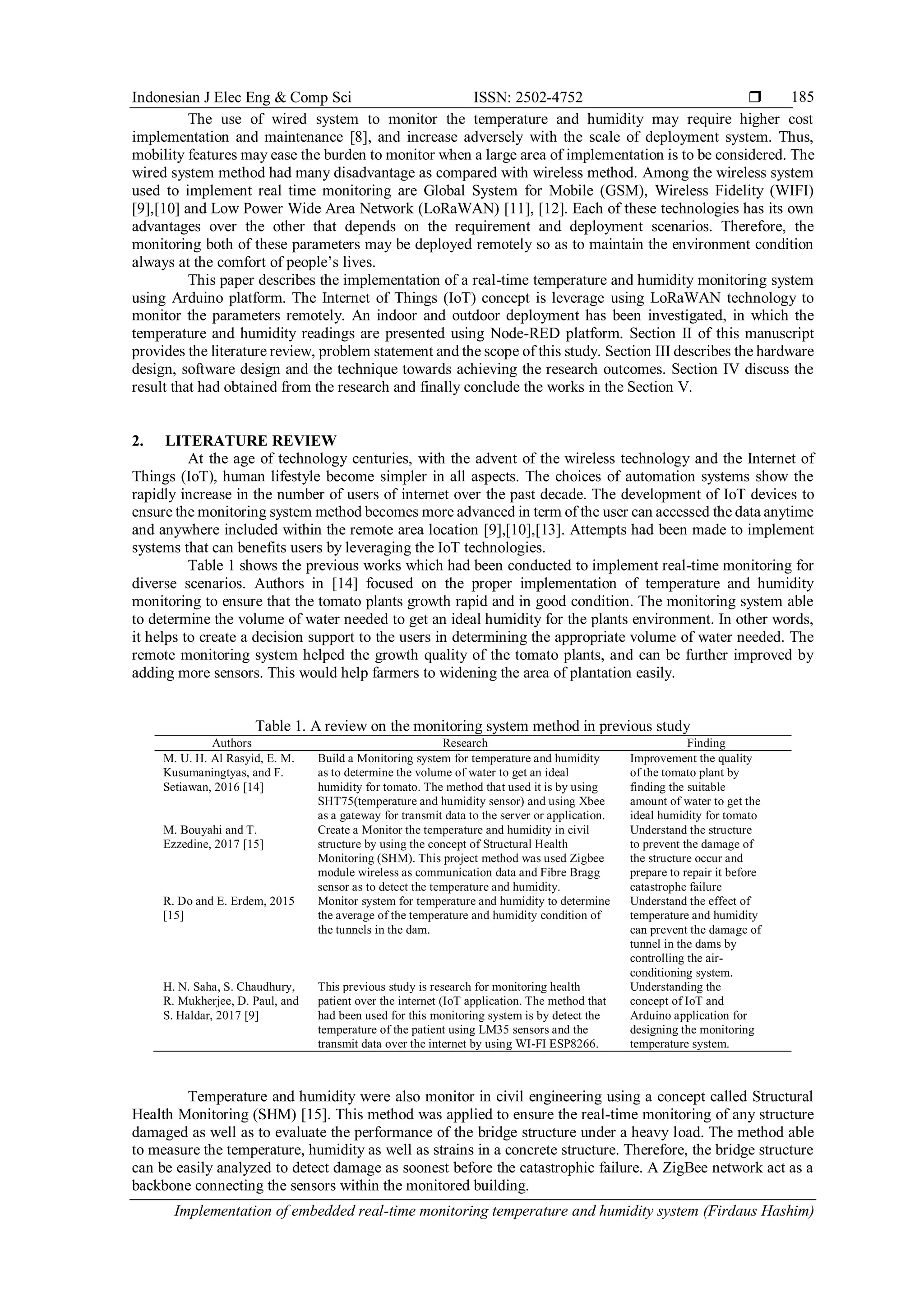 Implementation Of Embedded Real Time Monitoring Temperature And Humidity System Pdf 