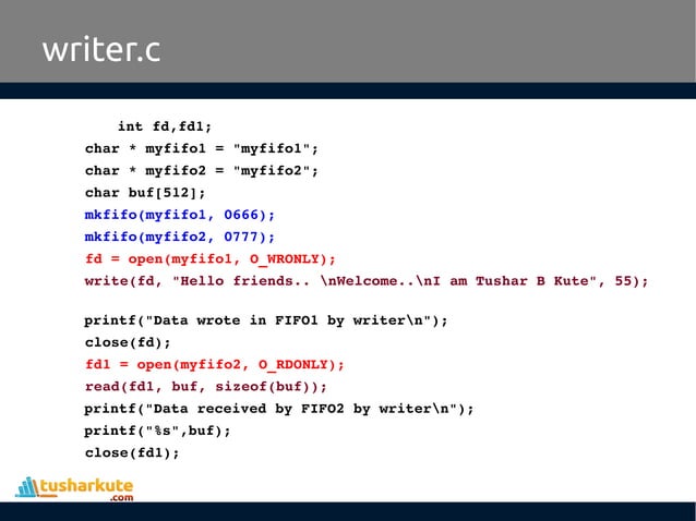 Implementation of FIFO in Linux | PPT