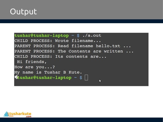 Implementation of FIFO in Linux | PPT