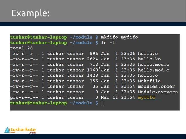 Implementation of FIFO in Linux | PPT
