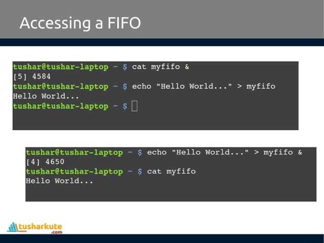 Implementation of FIFO in Linux | PPT