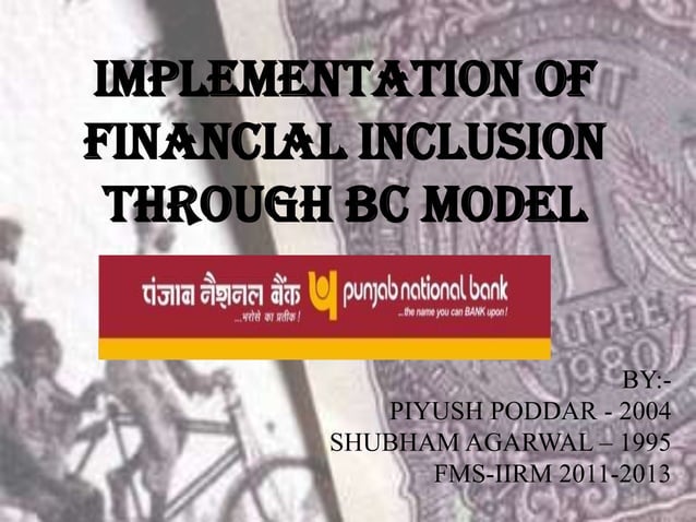 Implementation of financial inclusion through bc | PPTX