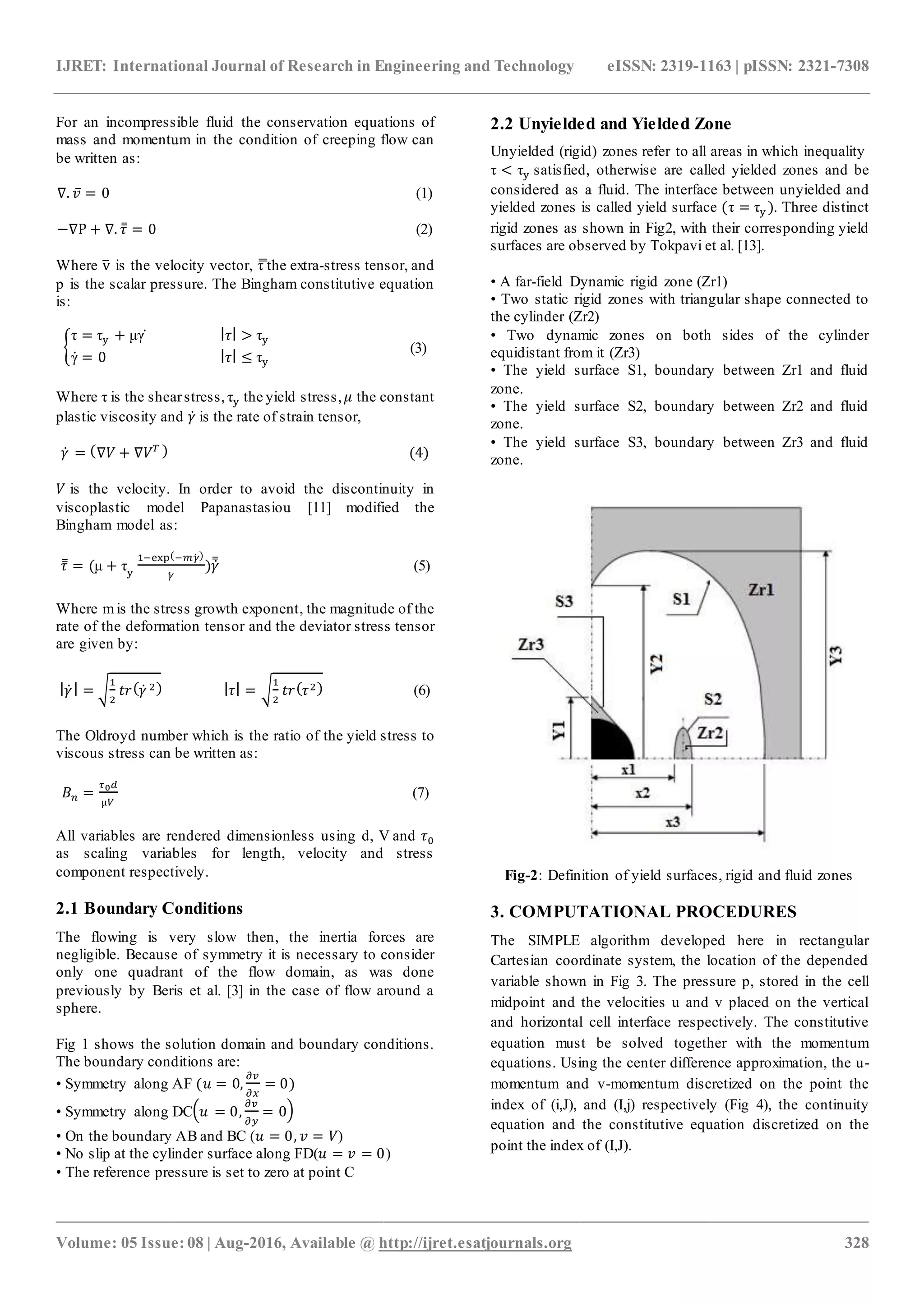 Implementation of finite volume method in creeping flow around a ...