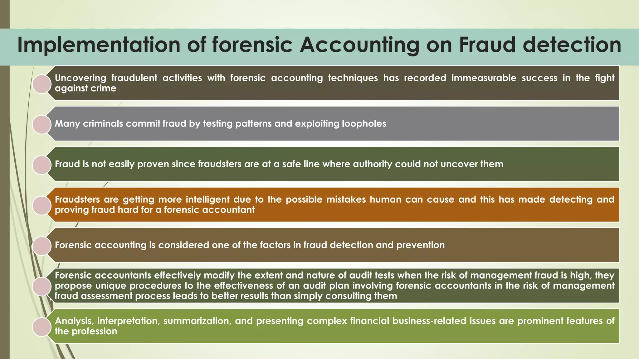 IMPLEMENTATION OF FORENSIC ACCOUNTING ON FRAUD DETECTION: CASE STUDY OF ...