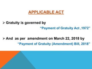 Implementation of gratuity | PPTX