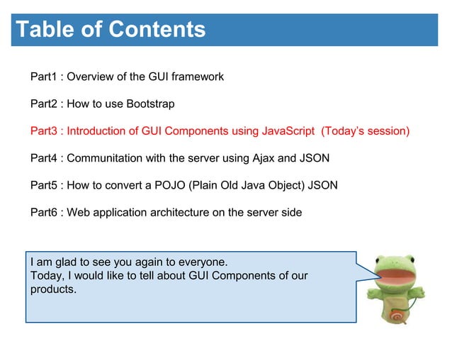 Implementation of GUI Framework part3 | PPT