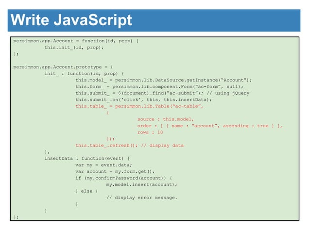 Implementation of GUI Framework part3 | PPT