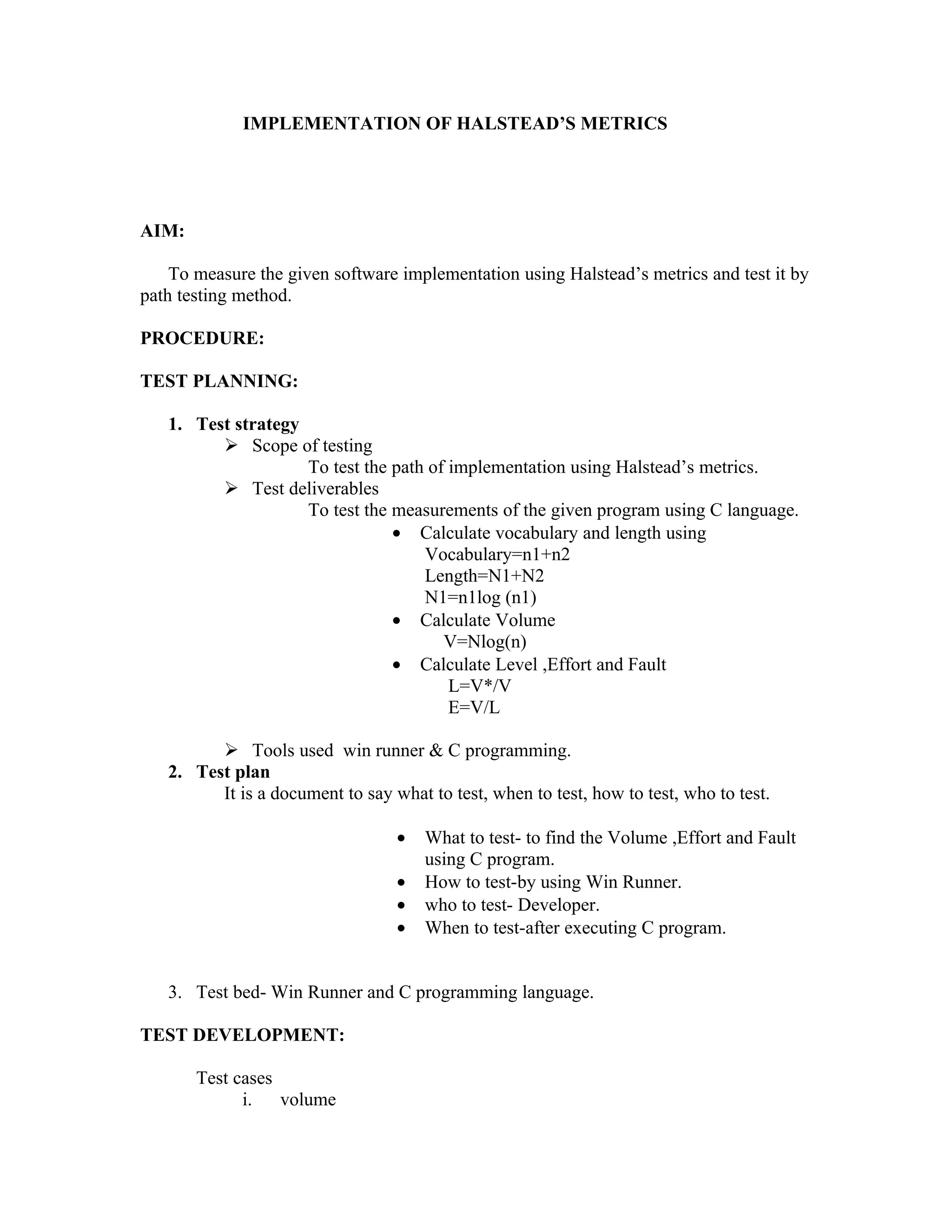 Implementation of halstead | PDF