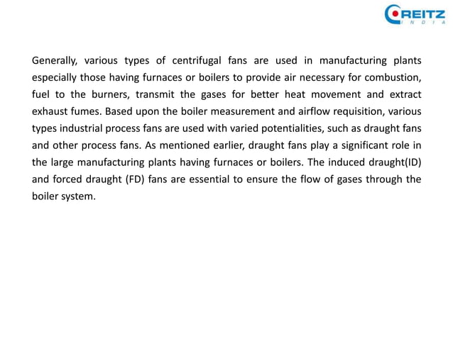 IMPLEMENTATION OF ID-FD FANS IN THE INDUSTRIAL MANUFACTURING SECTOR ...