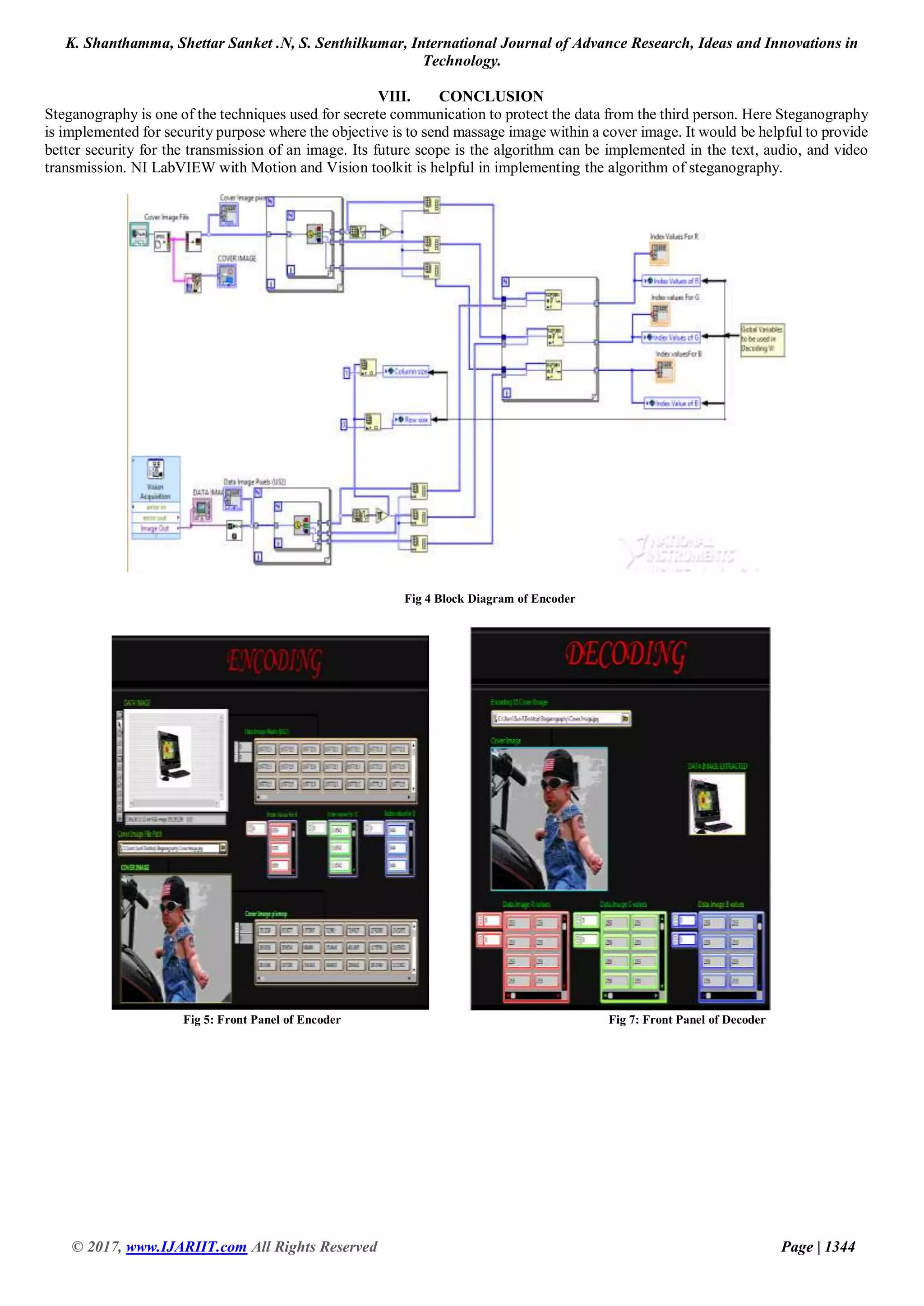 Implementation of image steganography using lab view | PDF