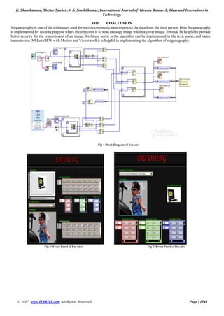 Implementation of image steganography using lab view | PDF