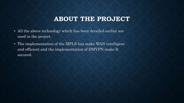 Implementation of intelligent wide area network(wan) | PPT