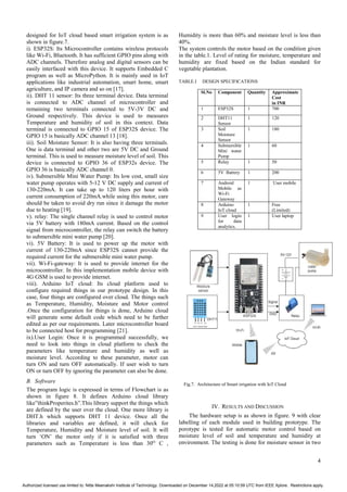 Implementation of IoT in Agriculture: A Scientific Approach for Smart ...