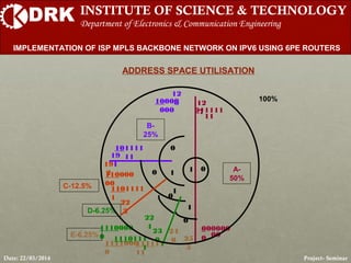 Implementation of isp mpls backbone network on i pv6 using 6 pe routers ...