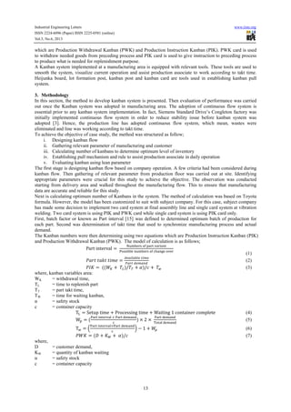 Implementation of just in time production through kanban system | PDF