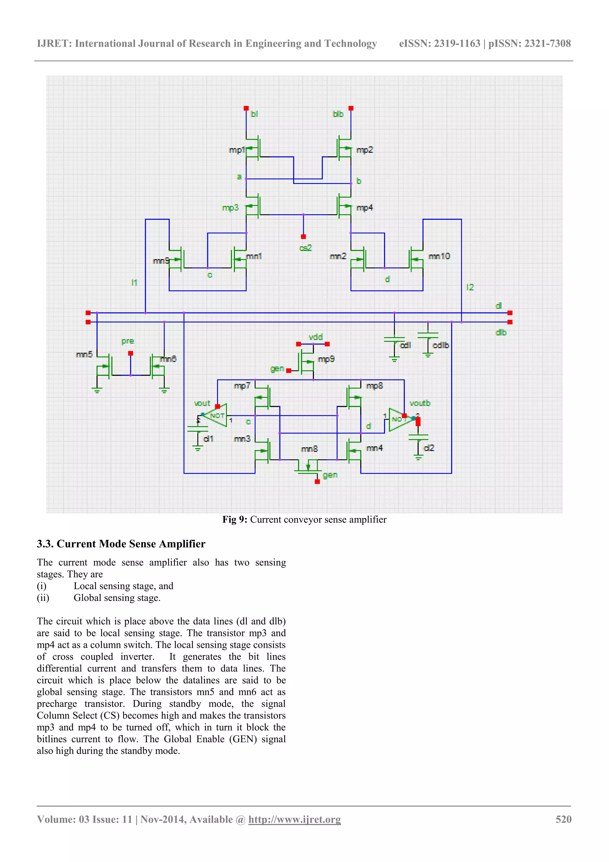 Implementation of latch type sense amplifier | PDF | Computer Peripherals | Computing