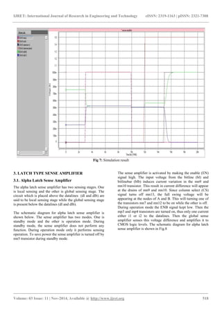 Implementation of latch type sense amplifier | PDF