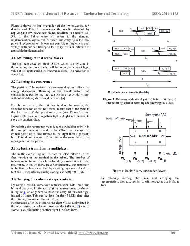 Implementation of low power divider techniques using radix | PDF