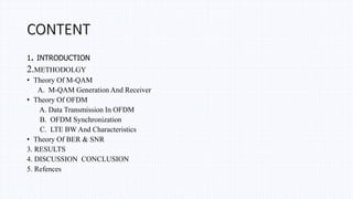 Implementation of m qam modulation techniques in 4 g communication | PPTX