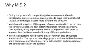 Implementation of MIS and its methods | PPT