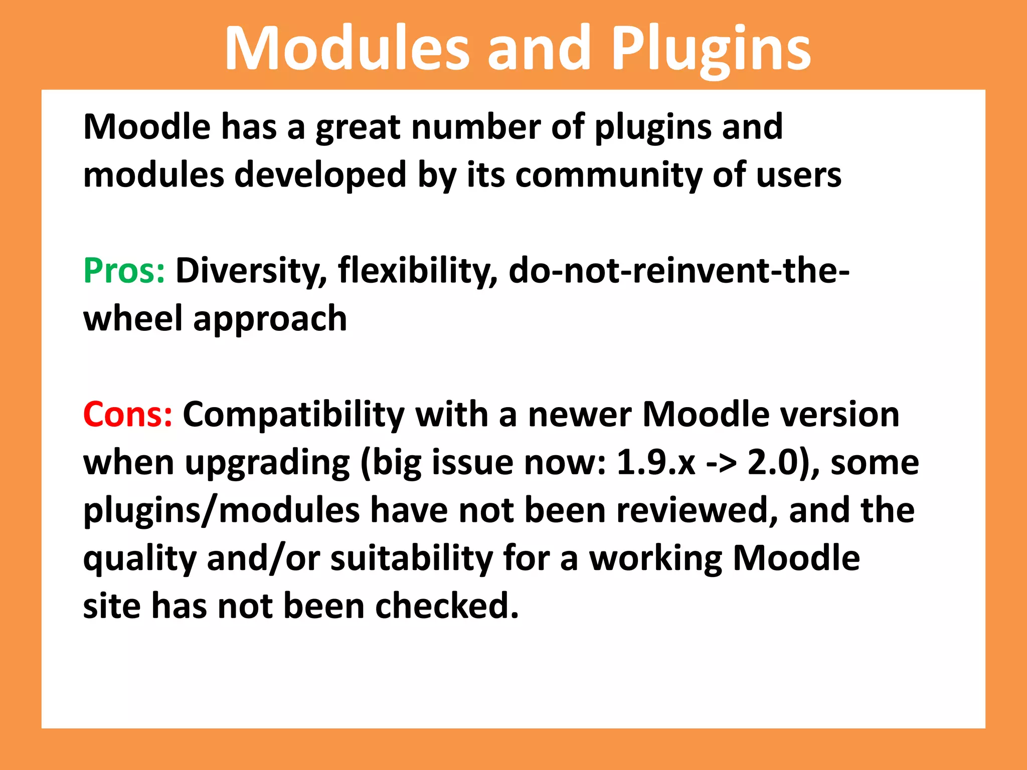 Lessons Learned from the Implementation of Moodle at Dawson College | PPTX