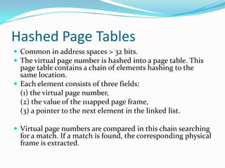 Implementation of page table | PPTX