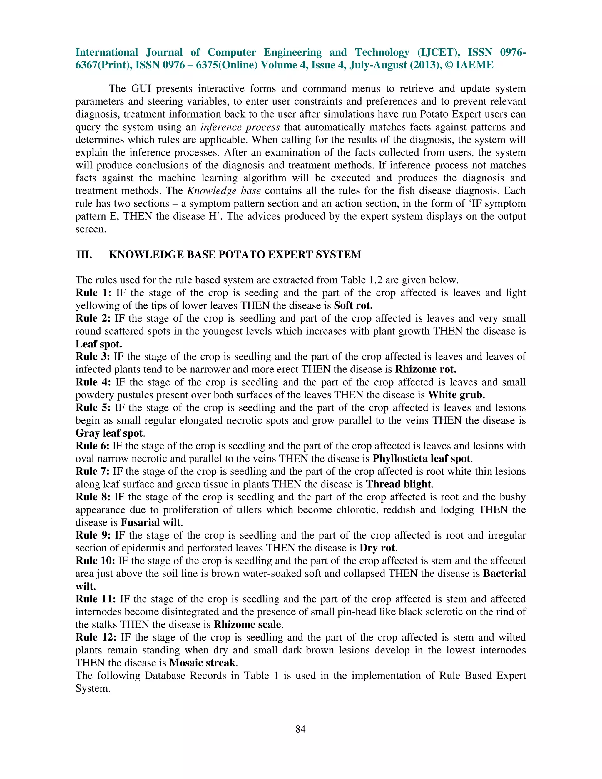 Implementation Of Particle Swarm Optimization Pso Algorithm On Potato
