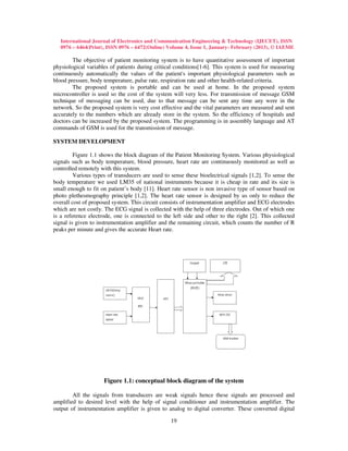 Implementation of patient monitoring system using gsm technology | PDF