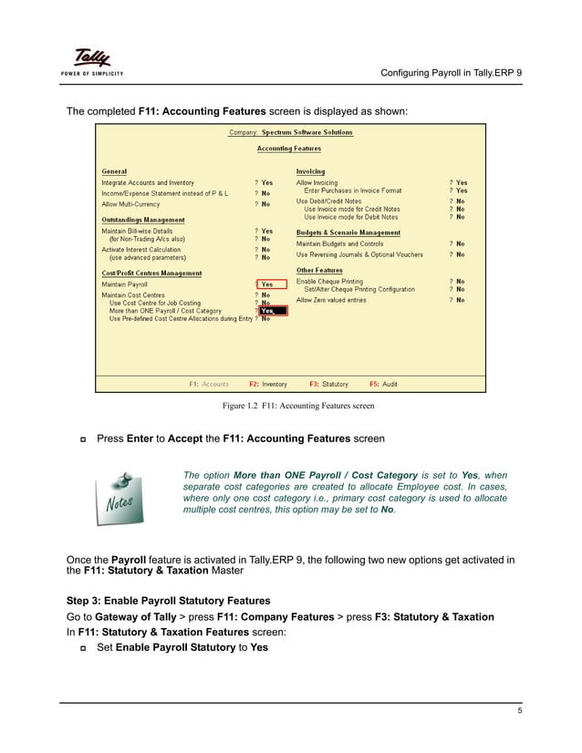 PayRoll TALLY ERP9 | PDF