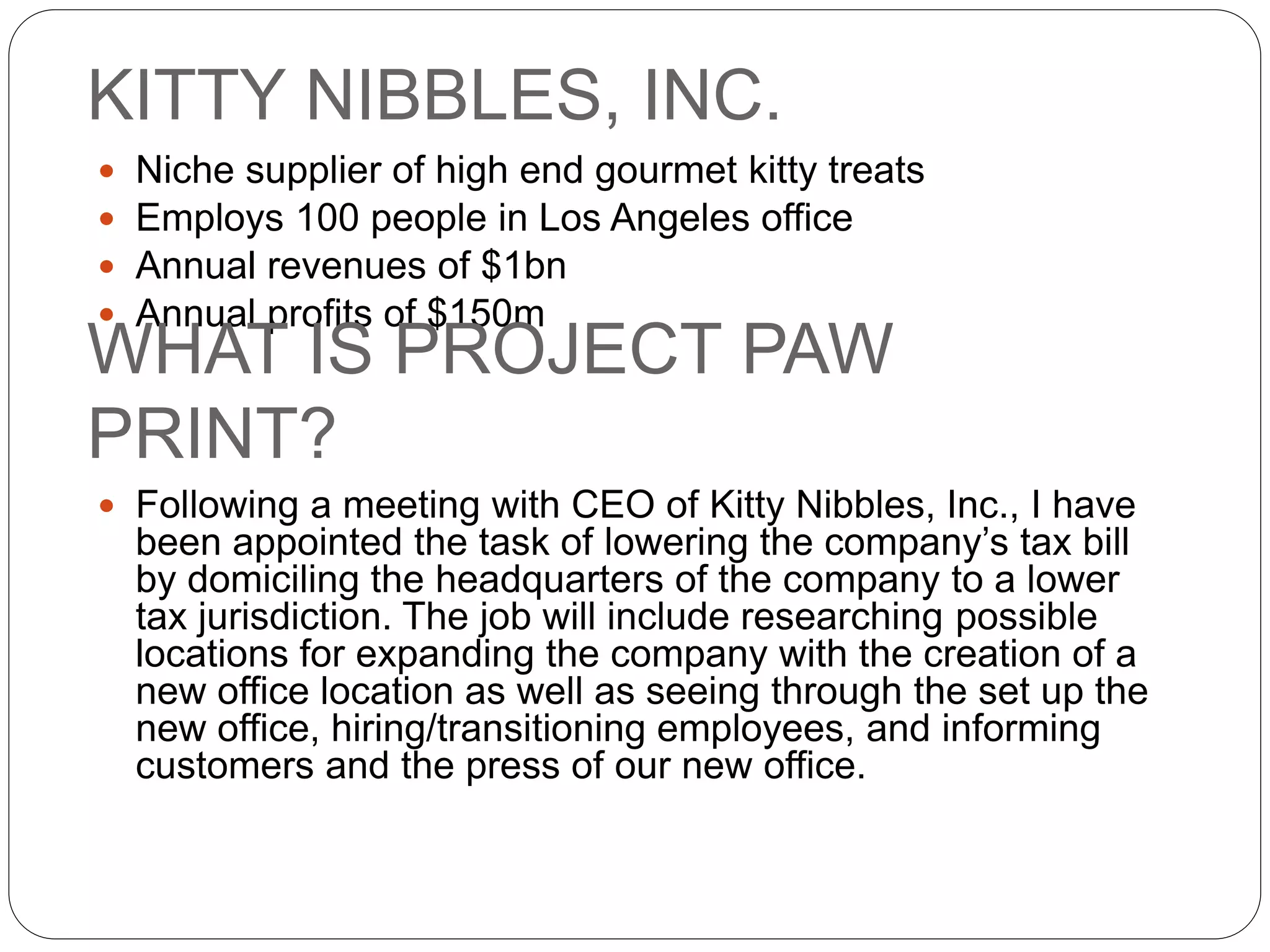 Implementation of project paw print | PPT