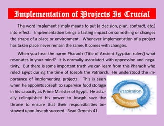 Implementation of projects is crucial | PPT