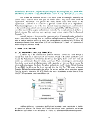 Implementation of public key cryptography in kerberos with prevention of security attacks | PDF