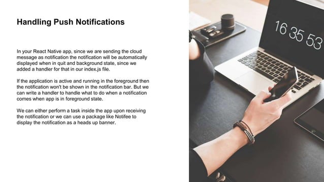 Implementation Of Push Notification In React Native Android App Using Firebasepptx
