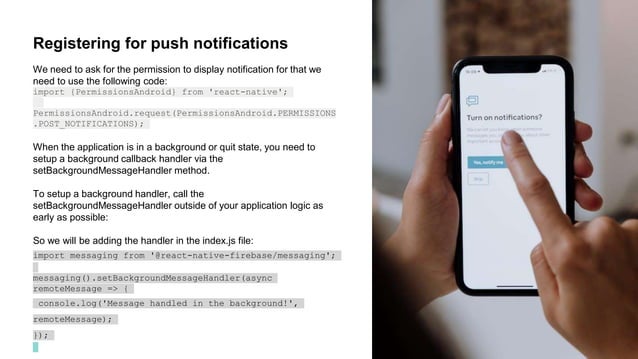 Implementation of Push Notification in React Native Android app using Firebase.pptx
