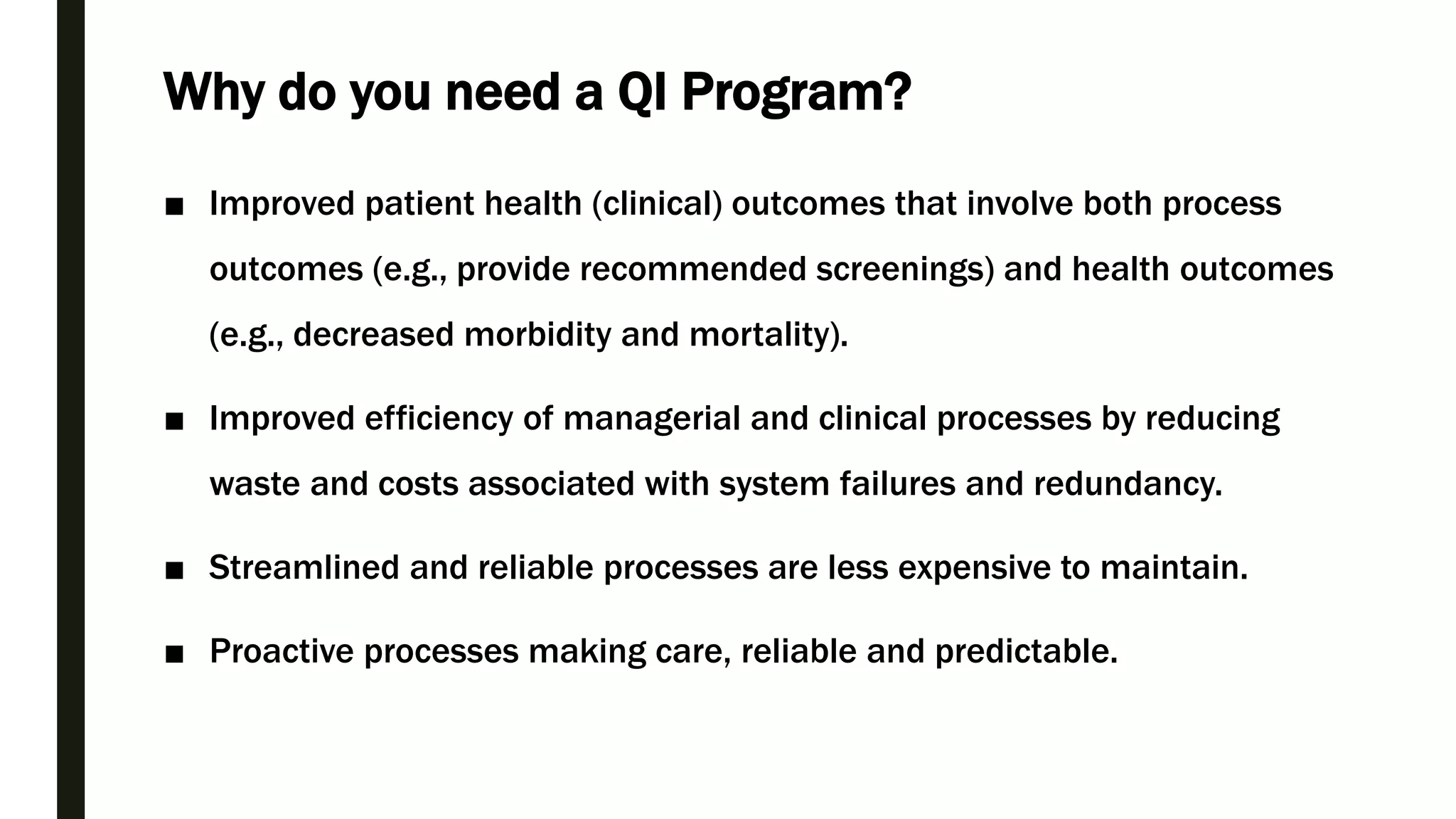 Implementation of quality improvement program in hospitals | PPTX