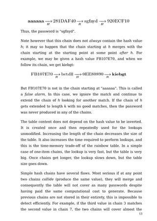 Implementation of rainbow tables to crack md5 codes | PDF