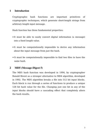 Implementation of rainbow tables to crack md5 codes | PDF